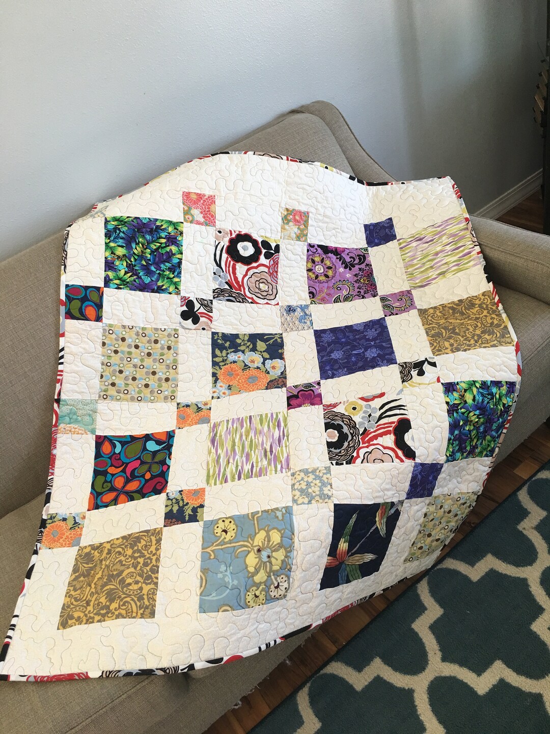 Baby Quilt Cotton Quilt Crib Bedding Toddler Quilt Mat for Baby Car ...