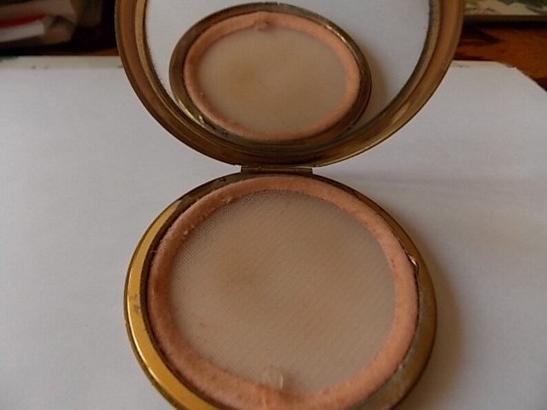 Vintage Stratton Navy Pink Flowers Compact LOVELY - Etsy