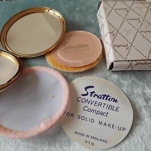 Vintage Stratton Compact Gold Yellow Stones GORGEOUS - Etsy UK