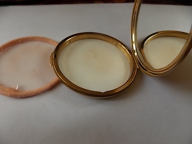 Vintage Stratton Navy Pink Flowers Compact LOVELY - Etsy