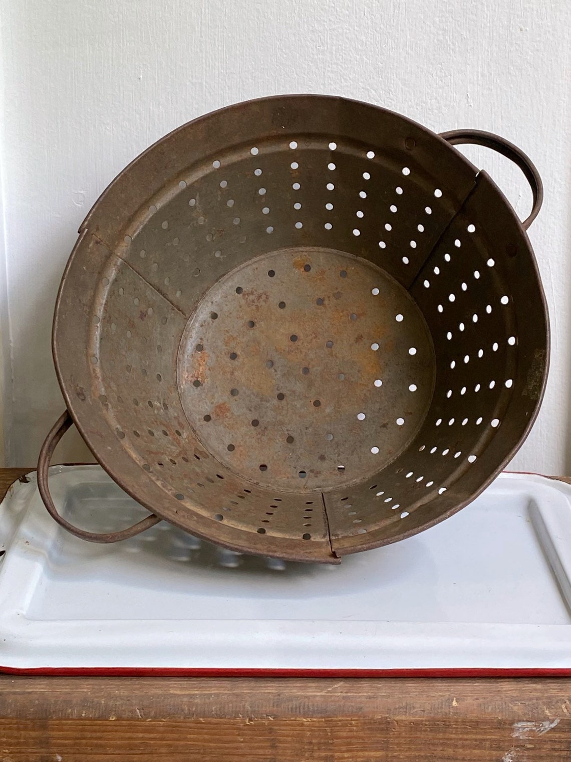 Primitive Colander Antique Strainer Farmhouse Style | Etsy