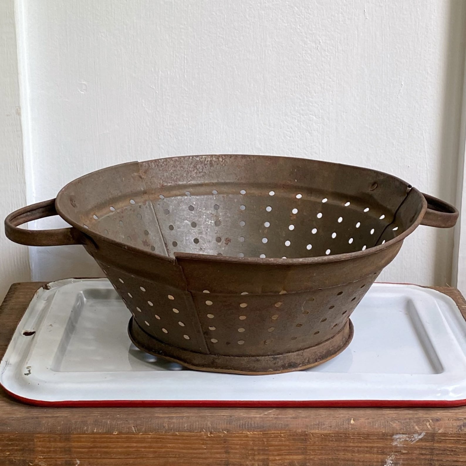 Primitive Colander Antique Strainer Farmhouse Style | Etsy
