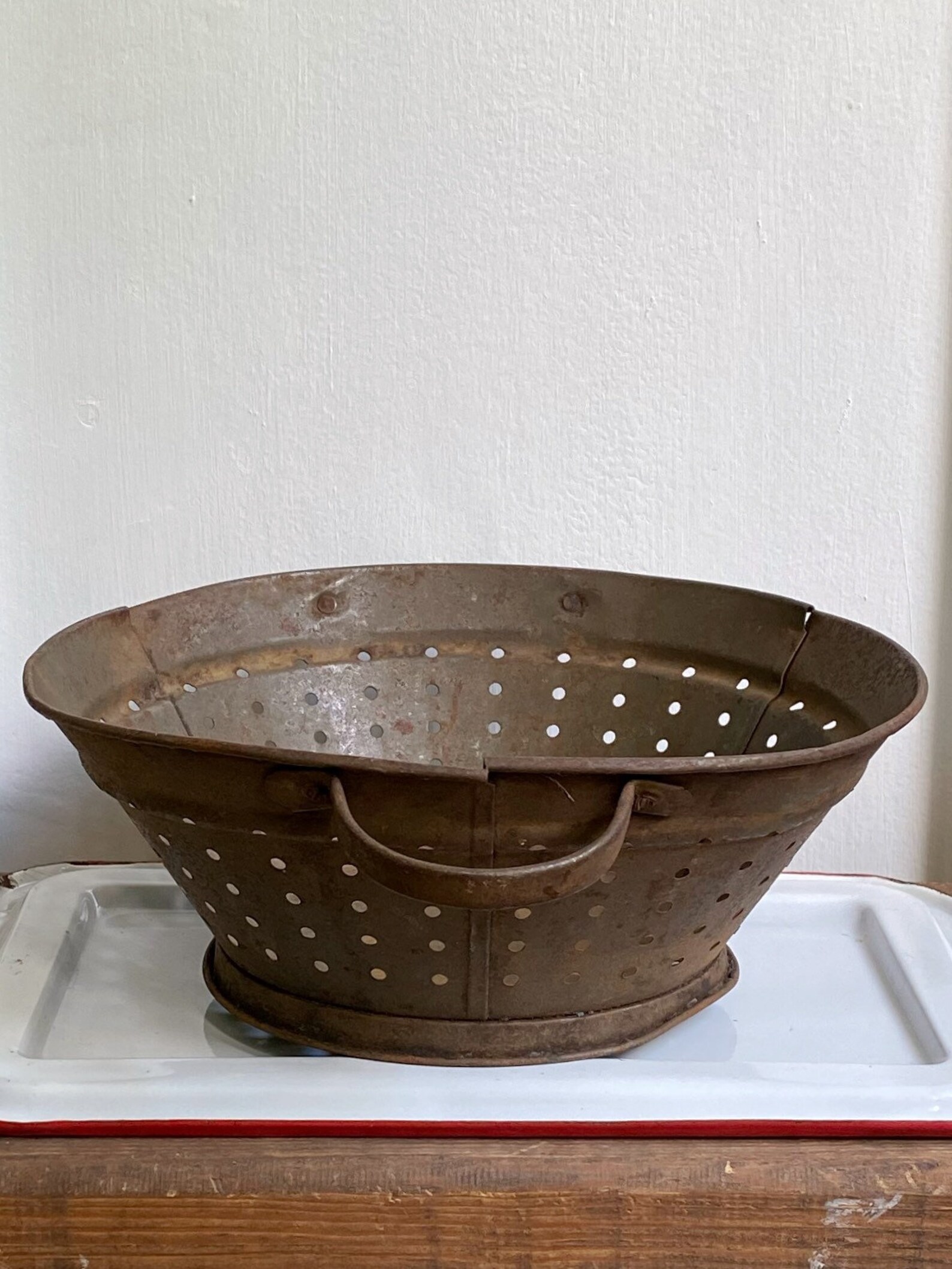 Primitive Colander Antique Strainer Farmhouse Style | Etsy