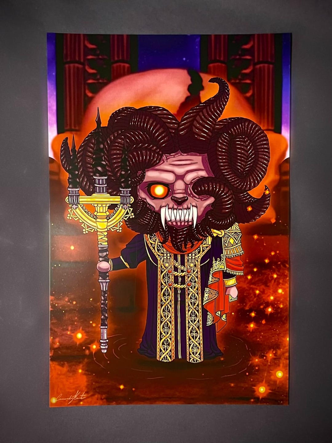 Elden Chibi Mohg Lord of Blood 11x17” Satin/holographic Art Print - Etsy