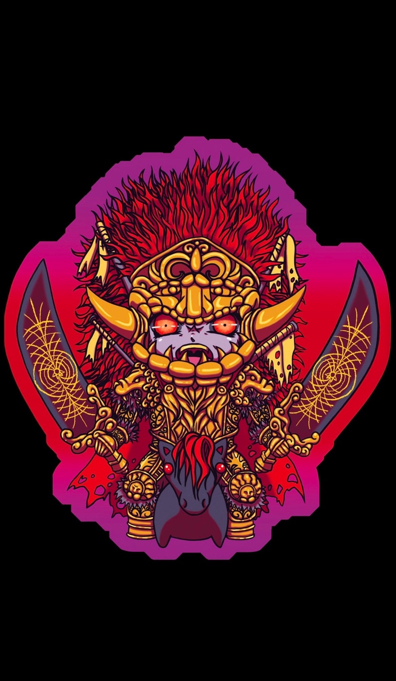 Chibi General Radahn 4 Cracked Ice Holographic Sticker - Etsy