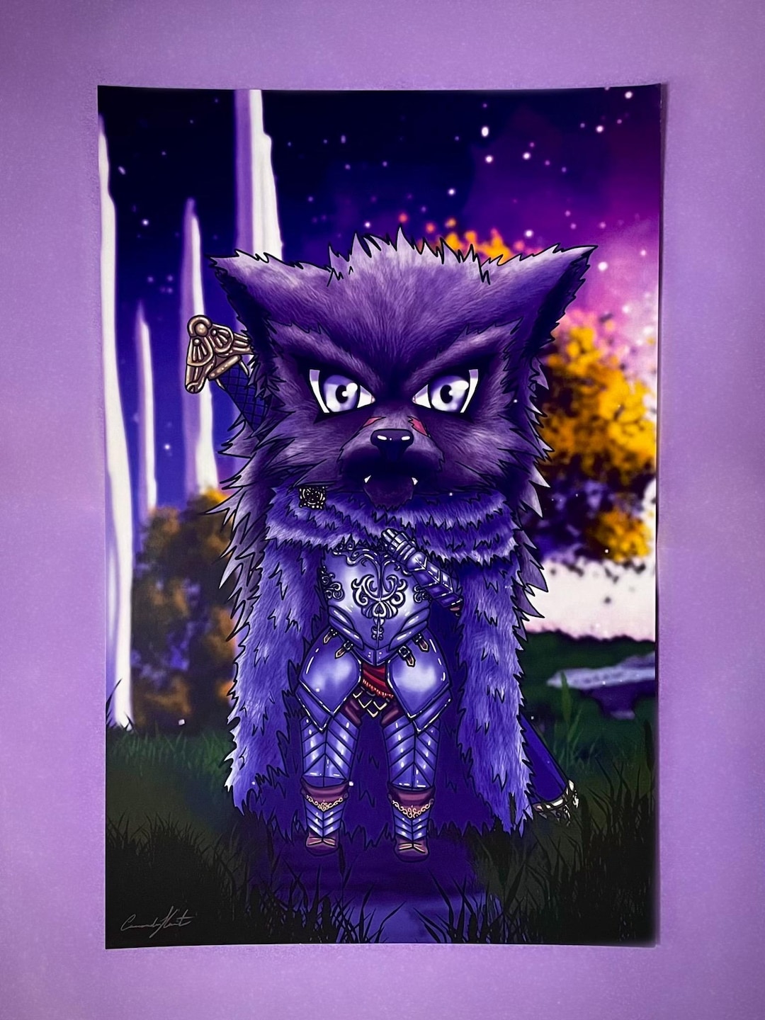 Elden Chibi Blaidd the Half-wolf 11x17” Satin/holographic Art Print - Etsy
