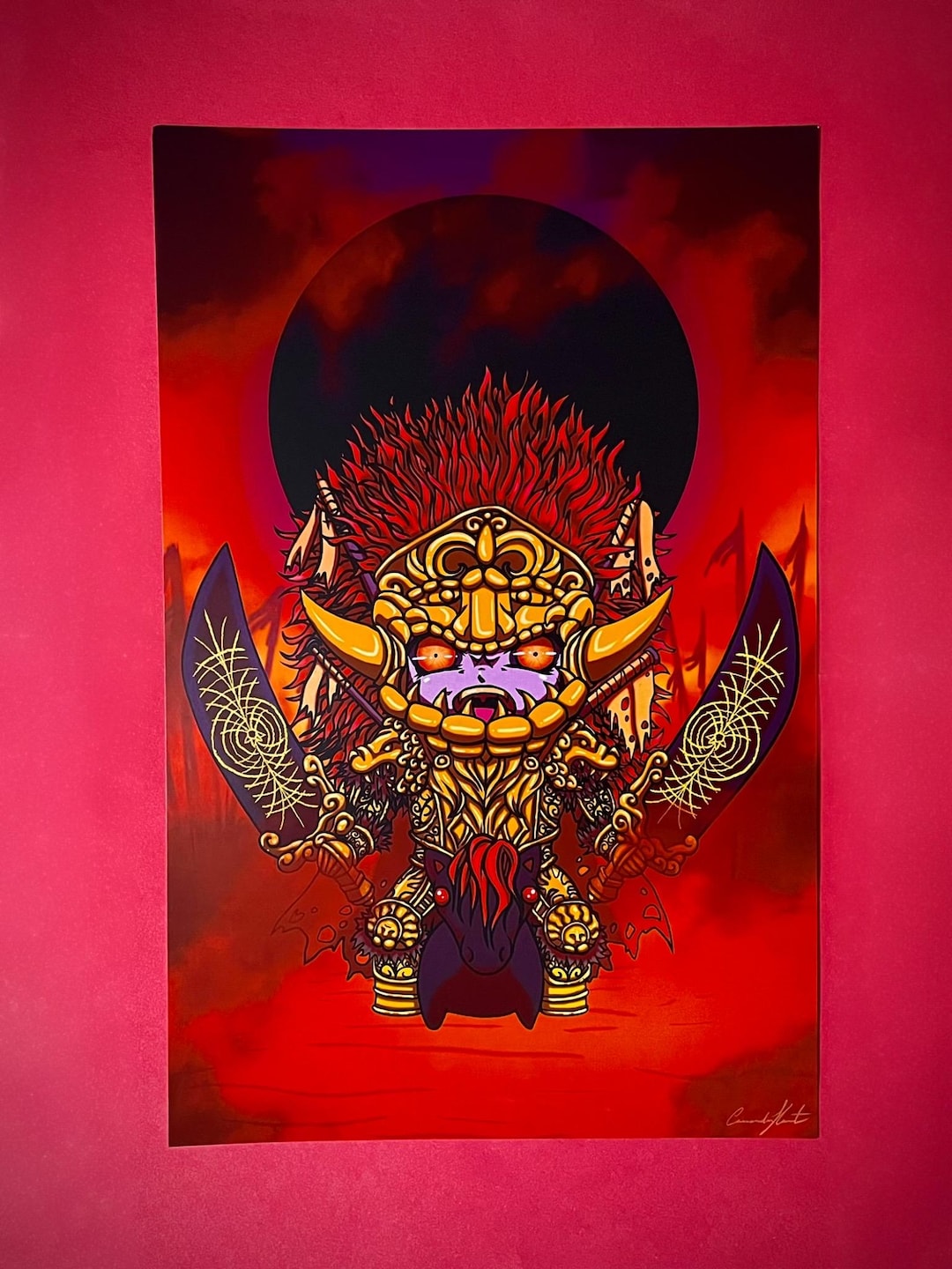 Elden Chibi General Radahn 11x17” Satin/holographic Art Print - Etsy