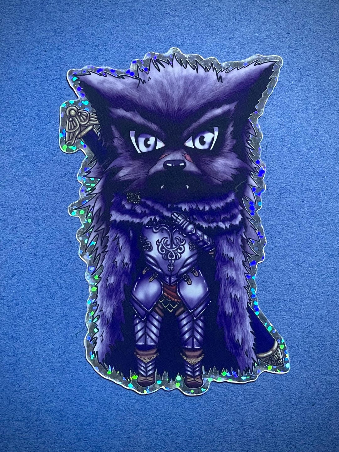 Elden Chibi Blaidd the Half-wolf 4” Glitter Vinyl Sticker - Etsy
