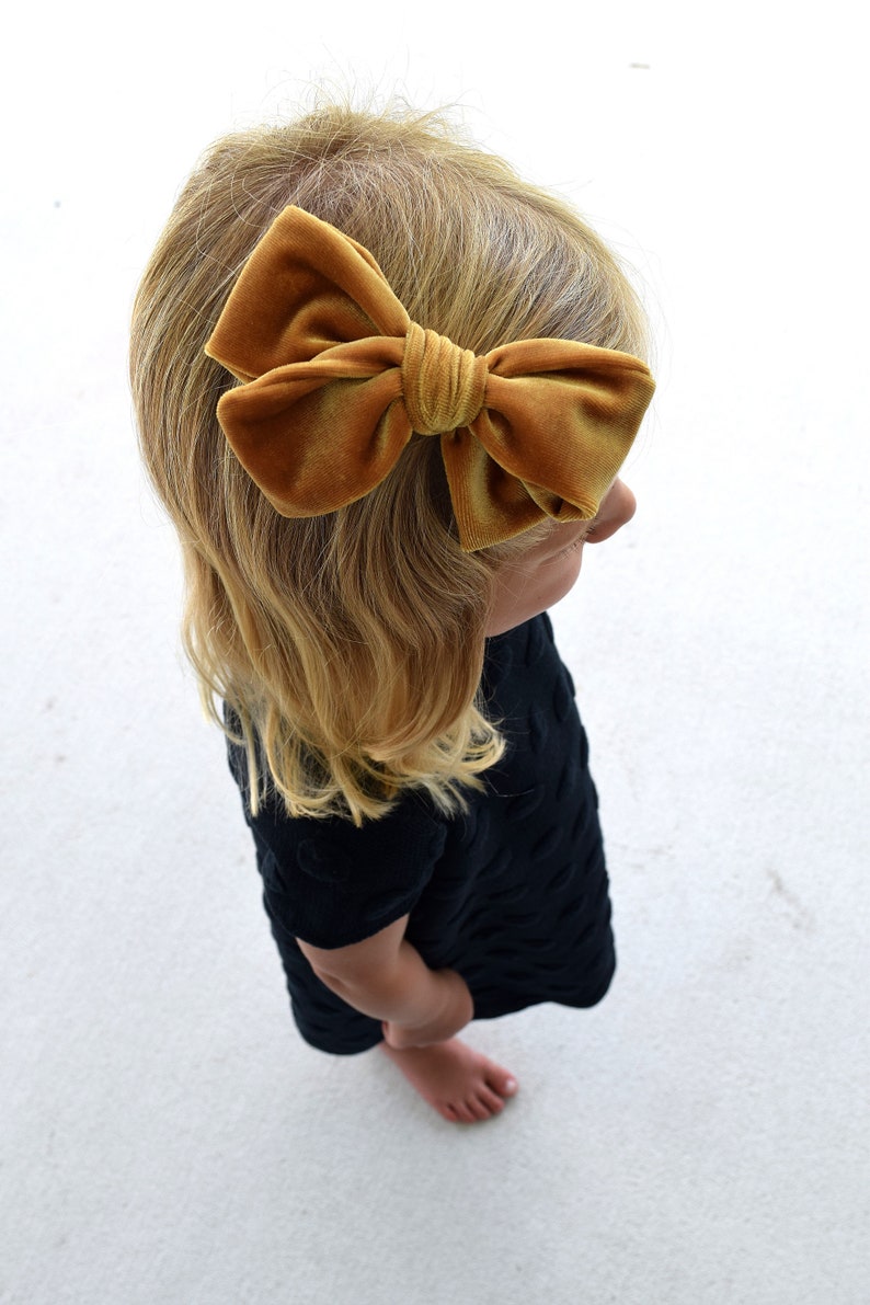 Rustic Velvet OVERSIZED Hand Tied Bow for Newborn Baby Child - Etsy