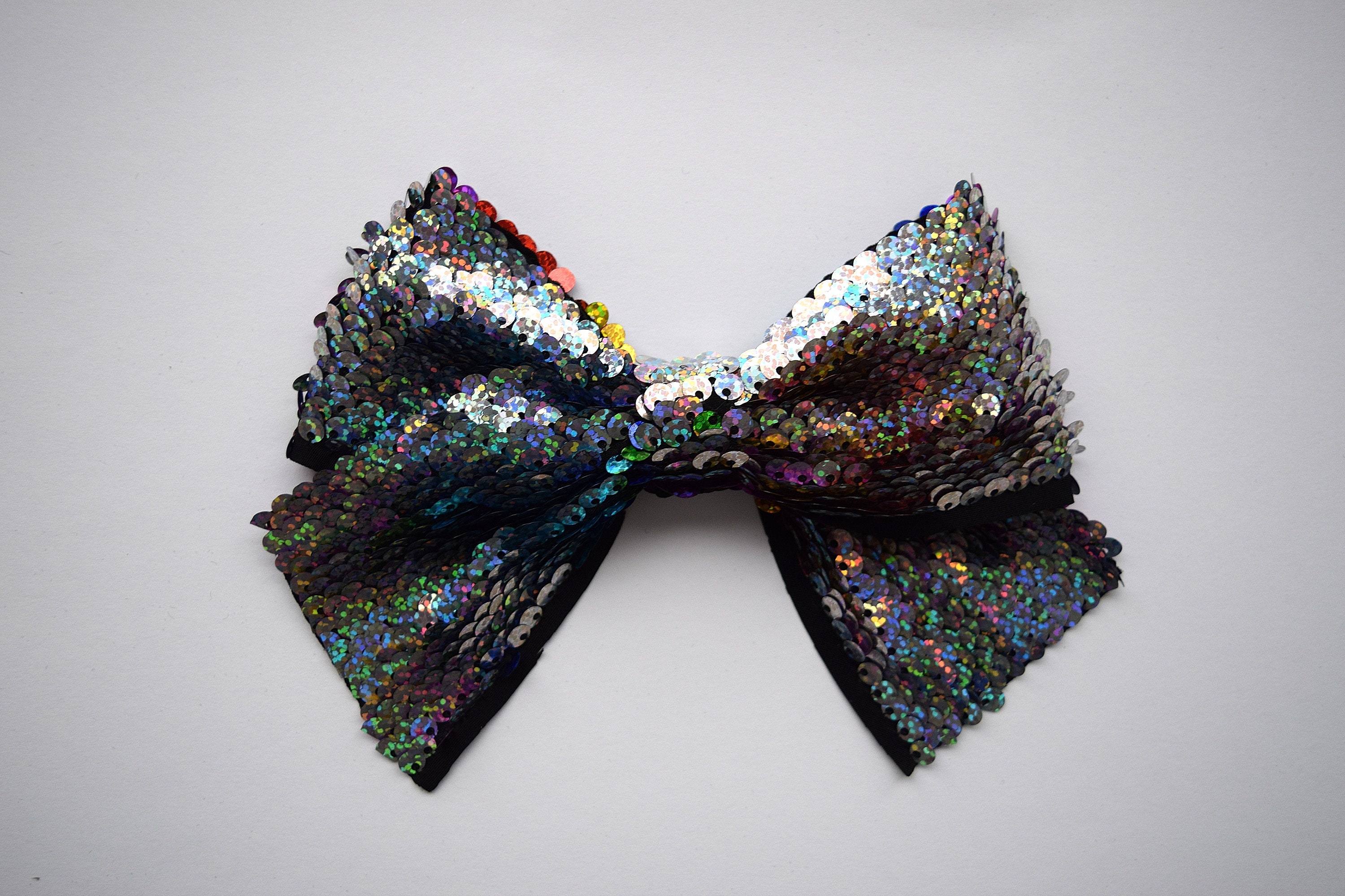Colors of the Rainbow OVERSIZED Flippy Sequins Hand Tied Bow for ...