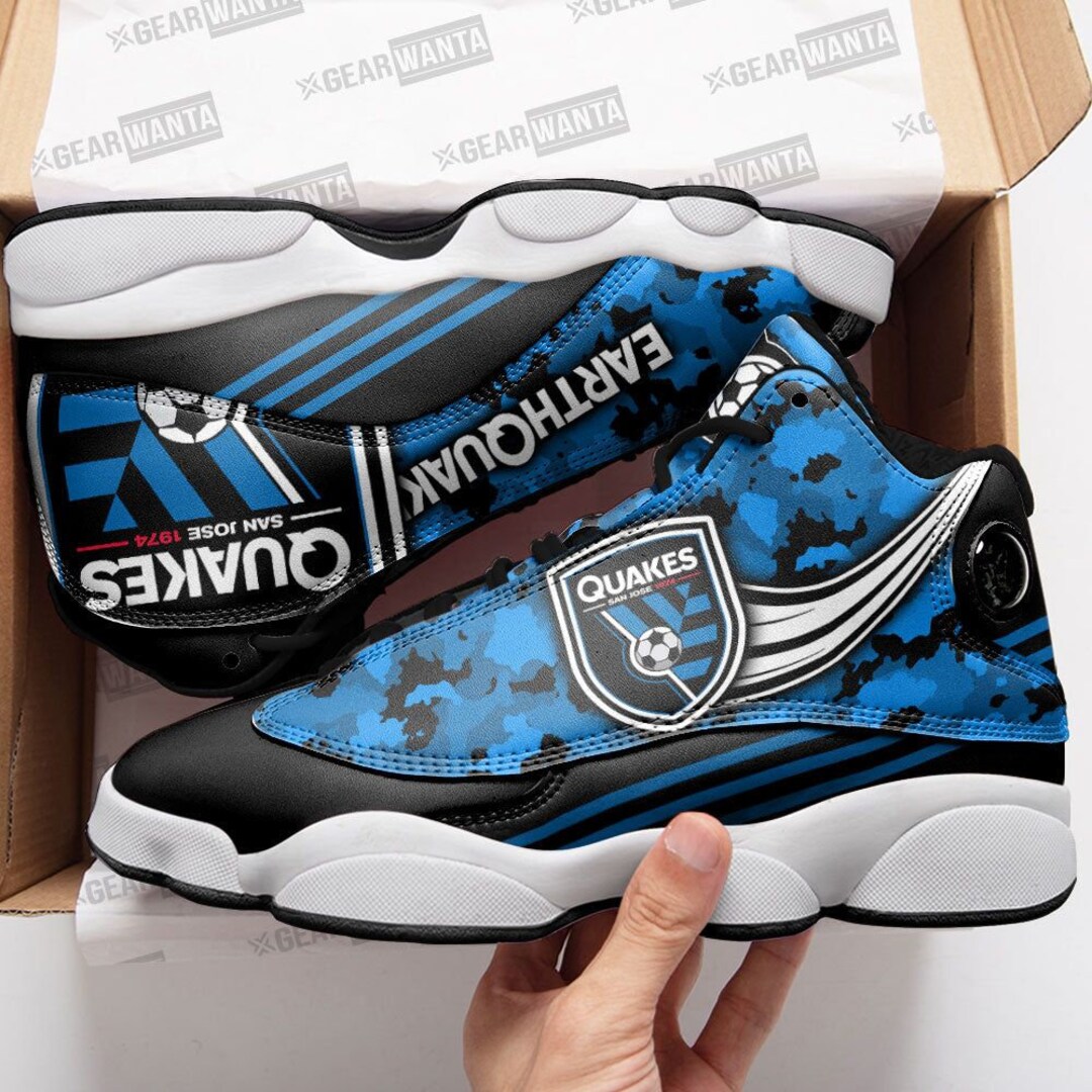 San Jose Earthquakes FC Air Jordan 13 Sneaker Custom for Fans - Etsy