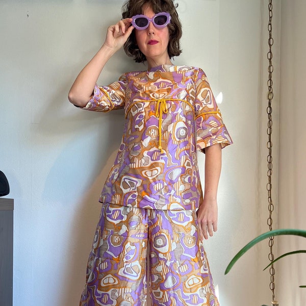 70s Tunic Pants Set - Etsy