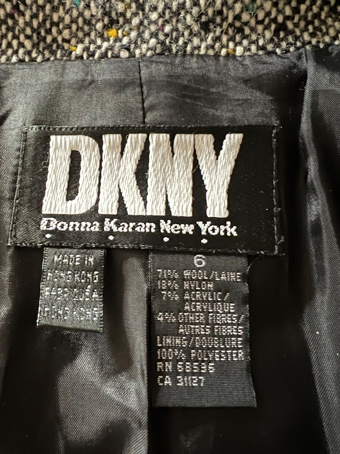 90s DKNY Tweed Wool Blazer - Etsy