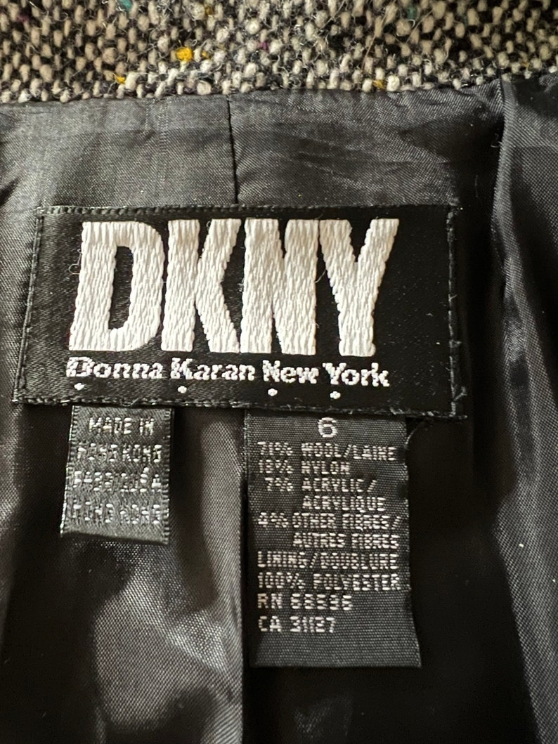 90s DKNY Tweed Wool Blazer - Etsy