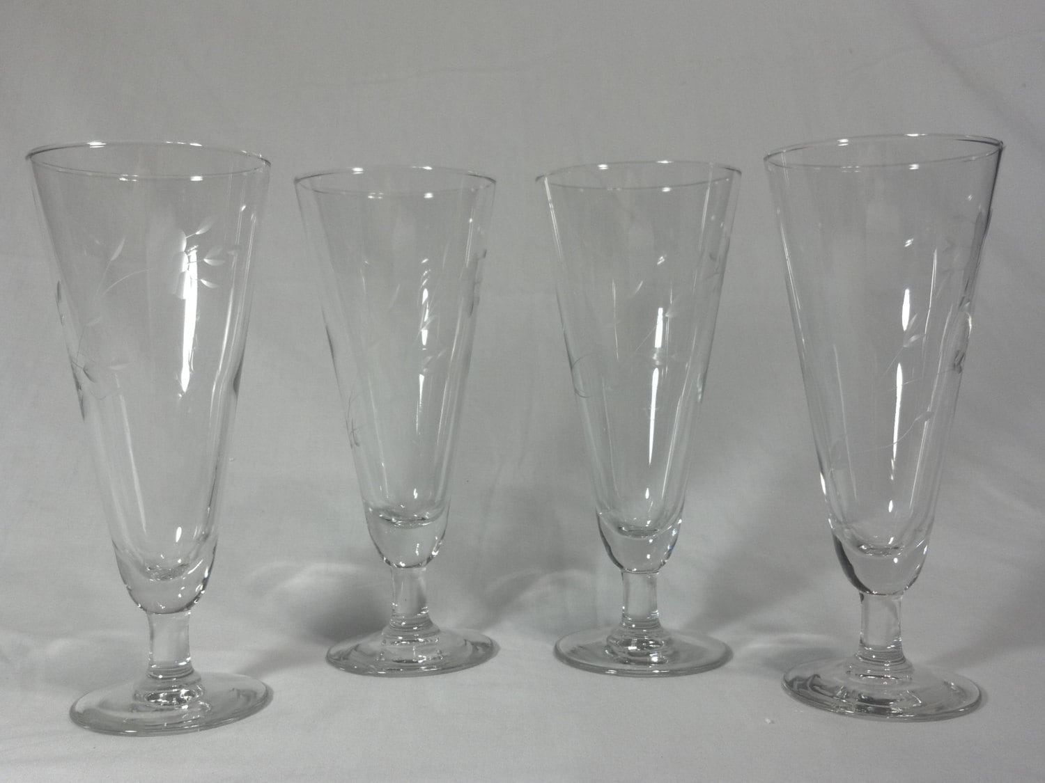 Princess House Heritage Pilsner Glasses Set of Four 4 - Etsy