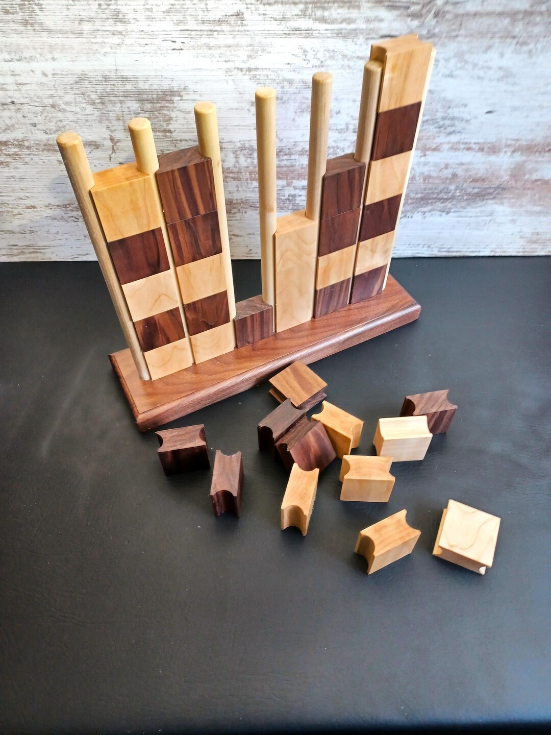 Four in a Row Connect Game, Handcrafted Walnut and Maple Family Game - Etsy