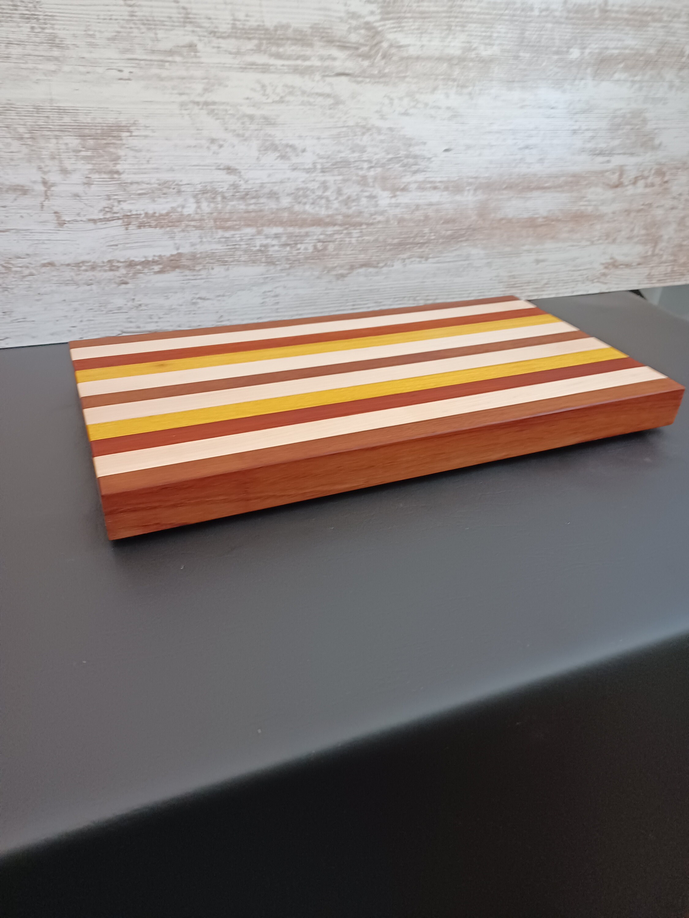 Red Zebrawood, Maple, Padauk, and Osage Orange Cutting Board, Handmade ...