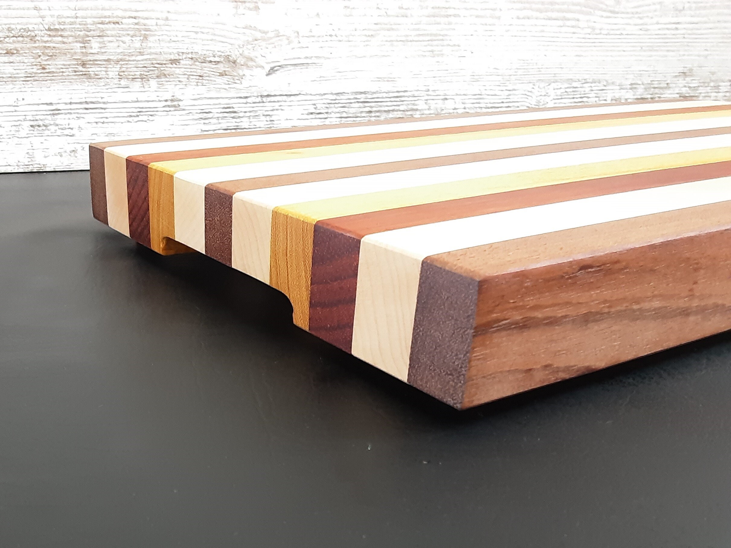 Red Zebrawood, Maple, Padauk, and Osage Orange Cutting Board, Handmade ...