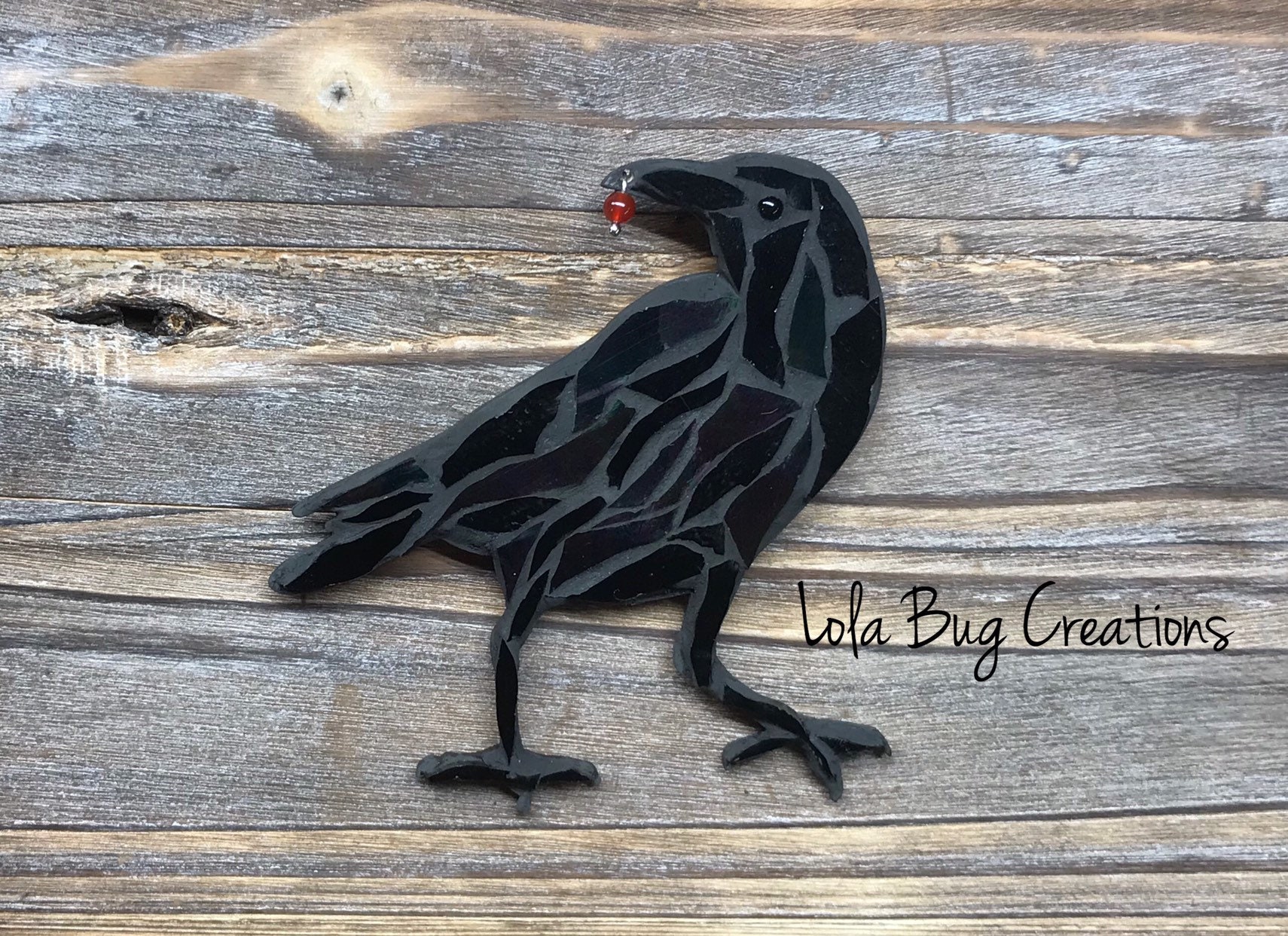 Raven Magnet Glass Mosaic - Etsy
