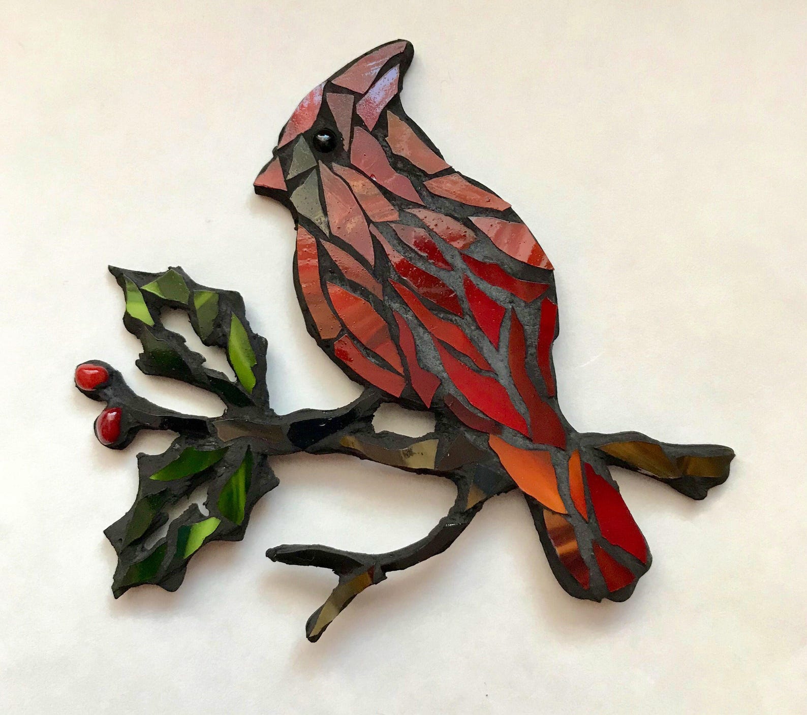 Cardinal Glass Mosaic - Etsy