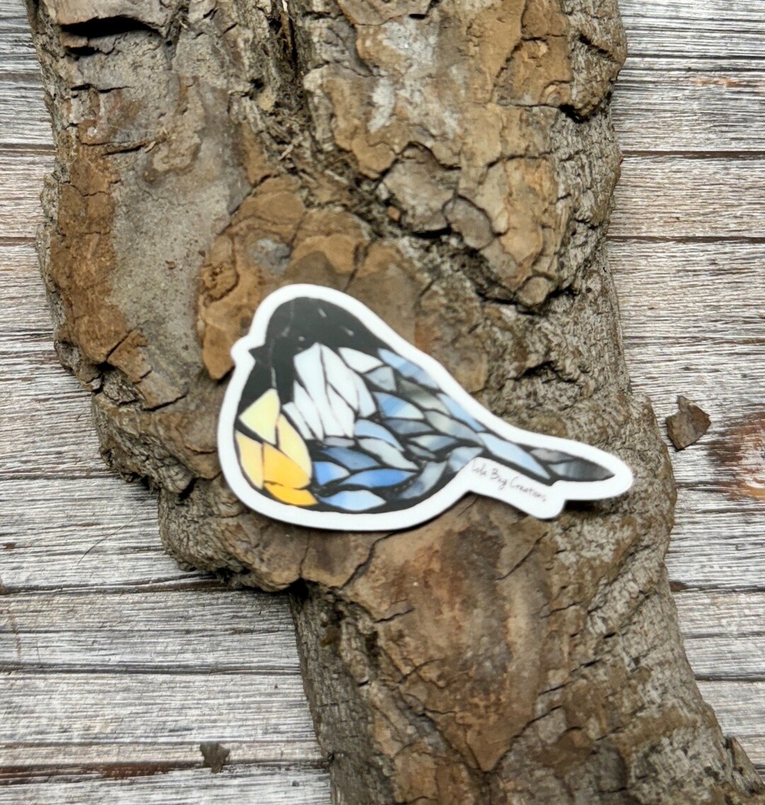MINI Chickadee Vinyl Sticker - Etsy