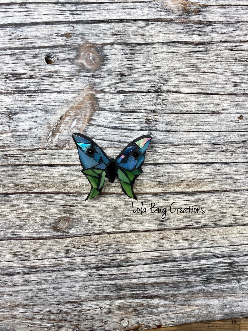 Mini Butterfly Glass Mosaic Magnet - Etsy