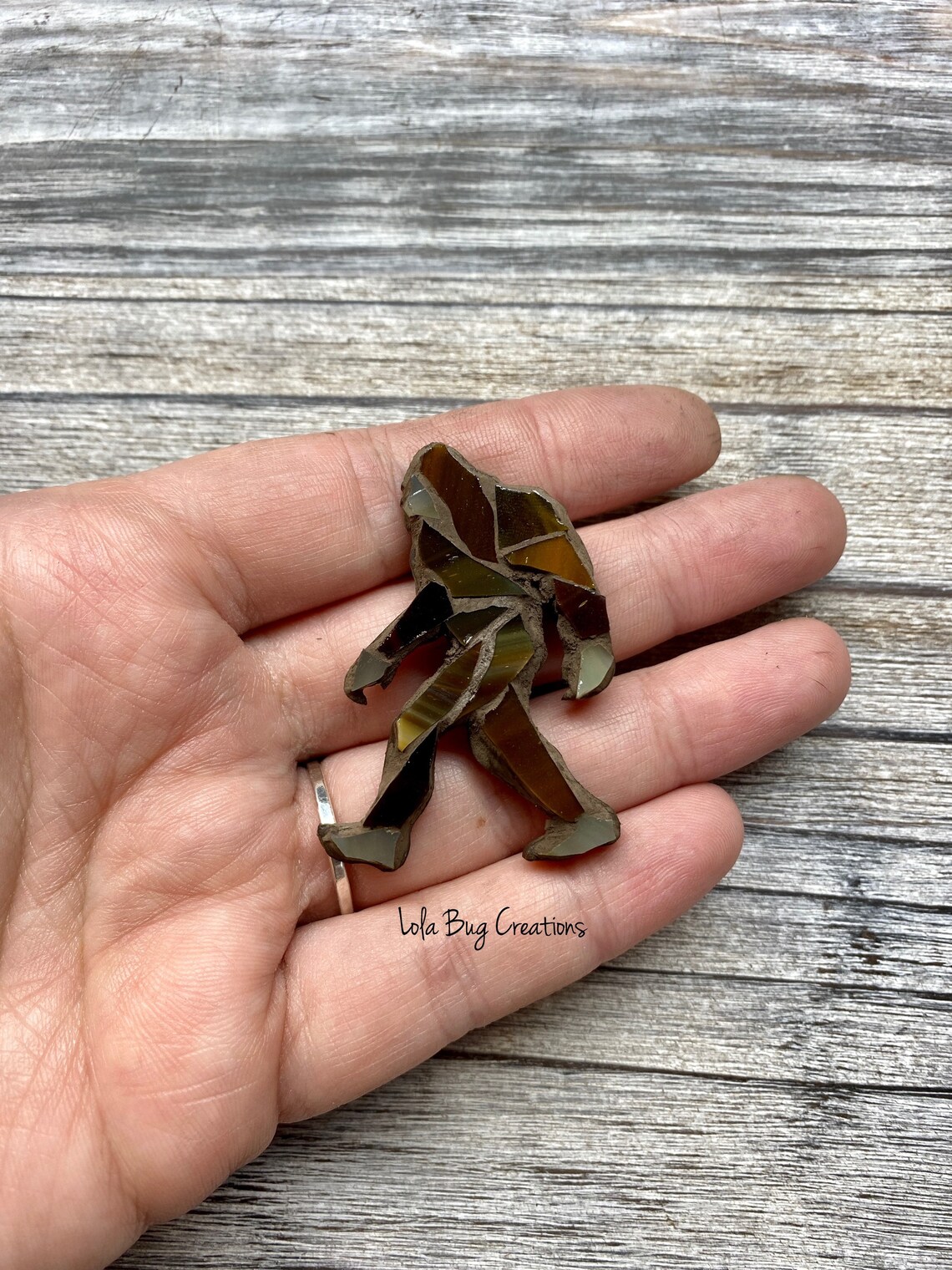 Mini Sasquatch Big Foot glass Mosaic Magnet - Etsy