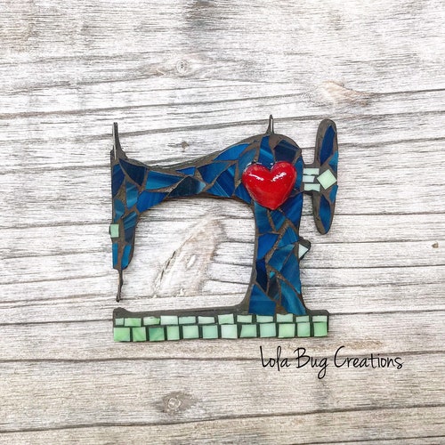 Sewing Machine Glass Mosaic - Etsy