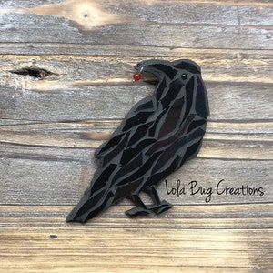 Studious Raven Glass Mosaic - Etsy