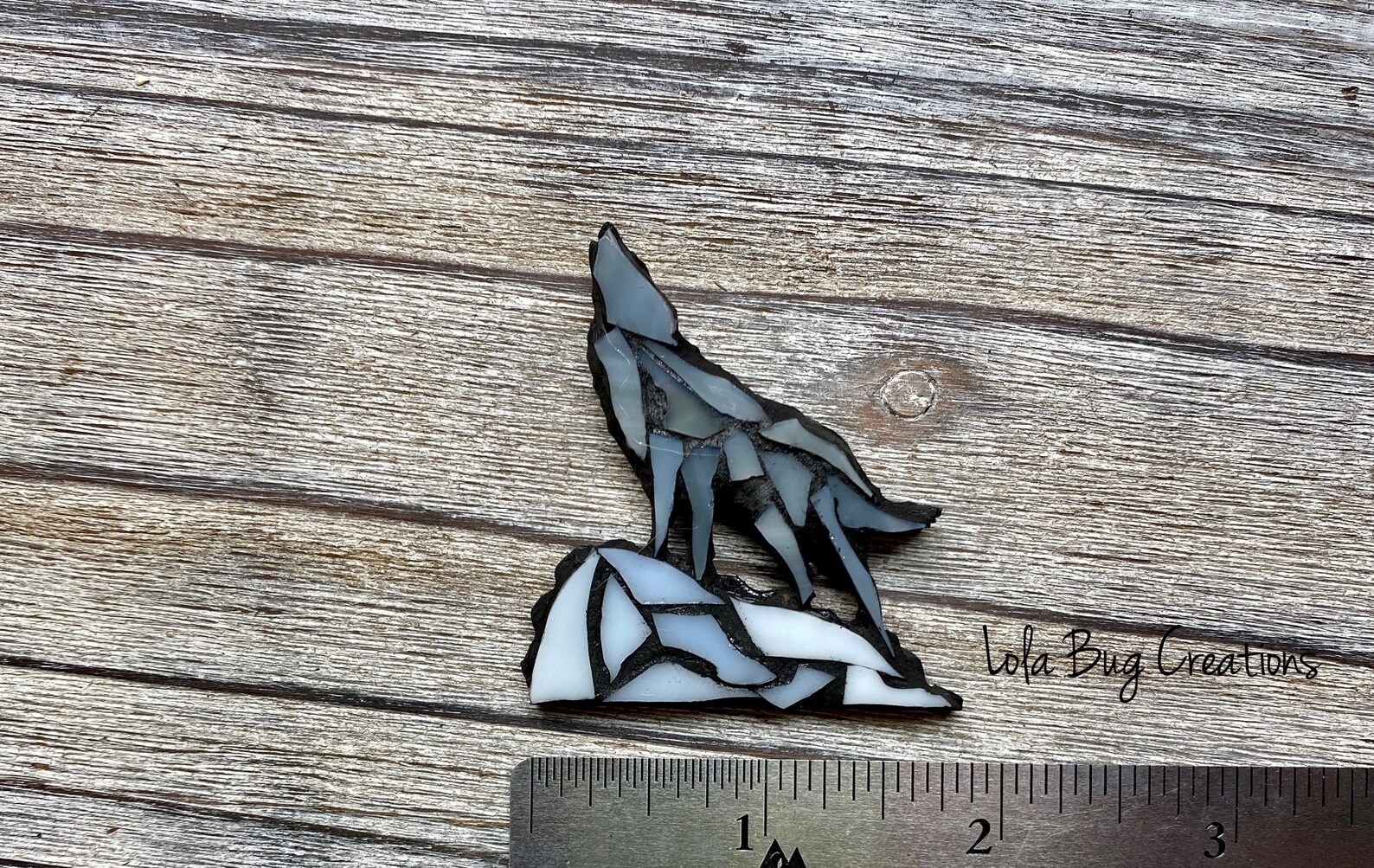 Mini Wolf Howling glass Mosaic Magnet | Etsy