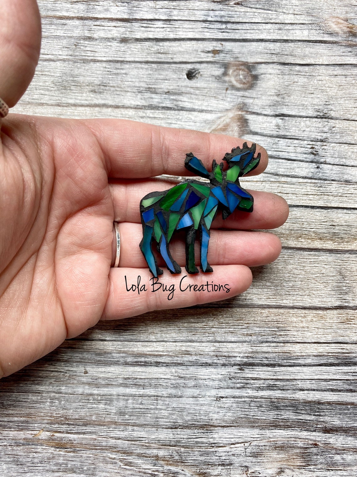 Mini Colorful Moose glass Mosaic Magnet - Etsy