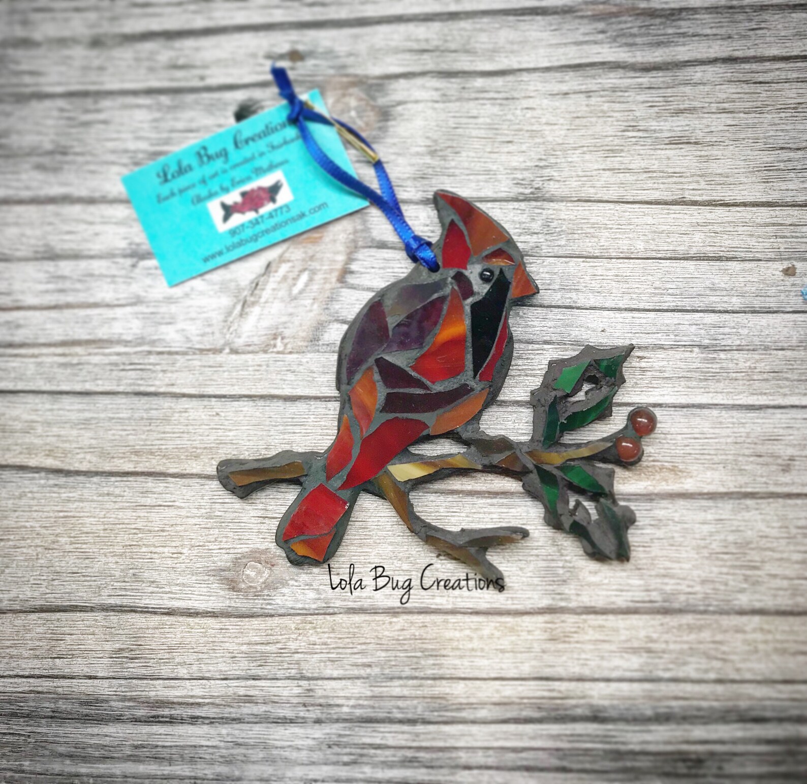 Cardinal Glass Mosaic - Etsy