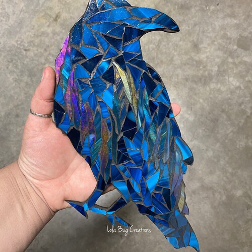Studious Raven Glass Mosaic - Etsy