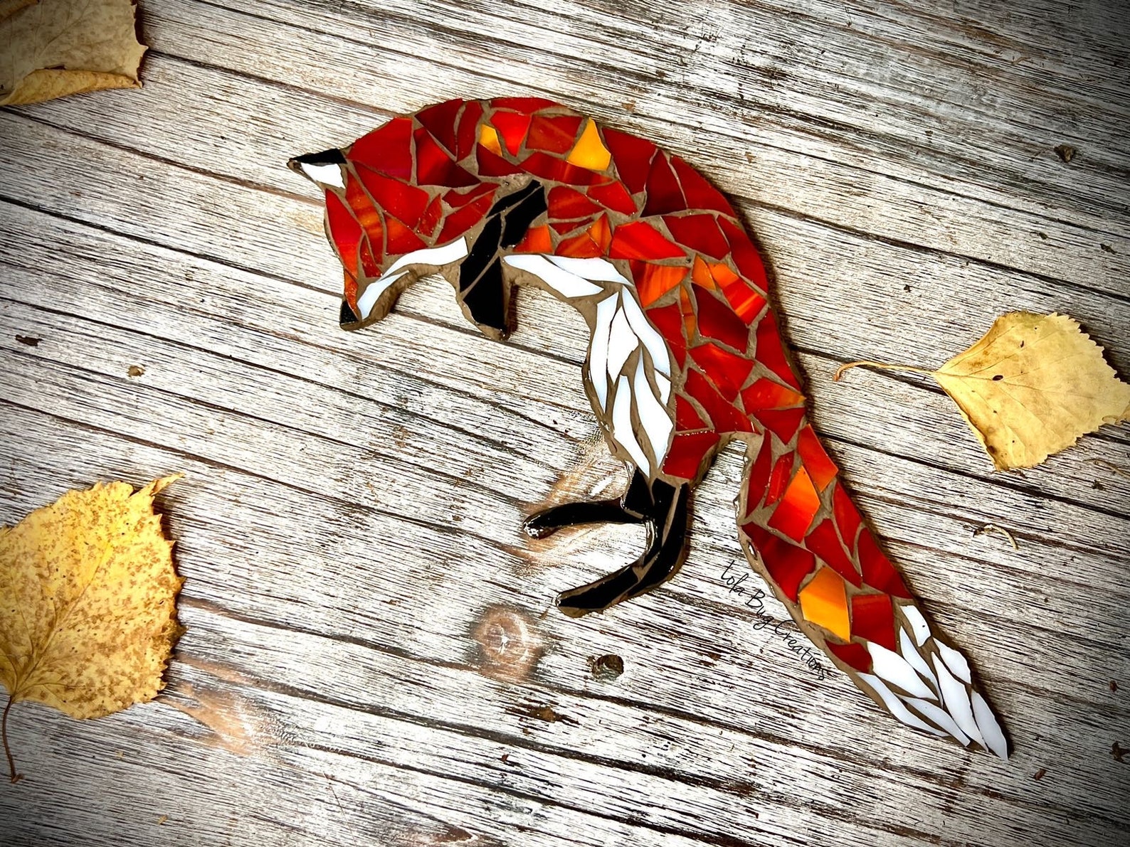 Jumping Fox Glass Mosaic - Etsy
