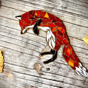 Jumping Fox Glass Mosaic - Etsy
