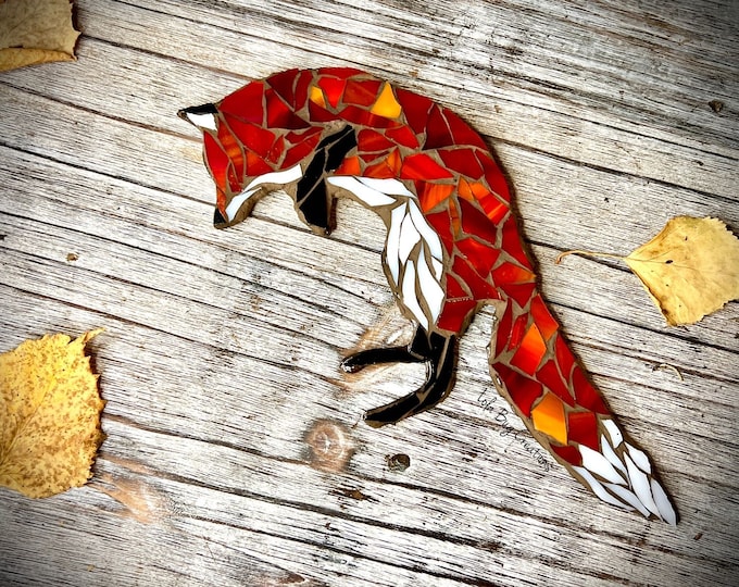 Jumping Fox Glass Mosaic - Etsy