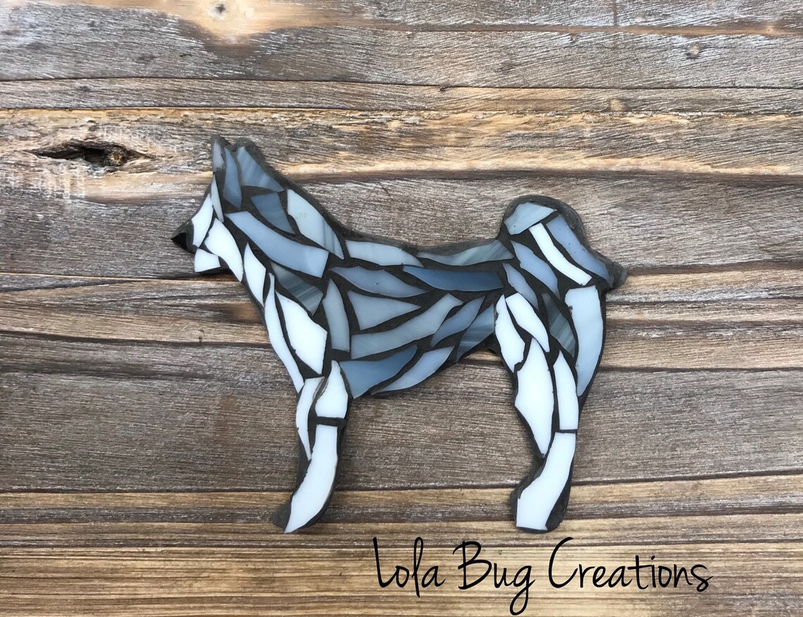 Malamute/ Siberian Husky Glass Mosaic | Etsy
