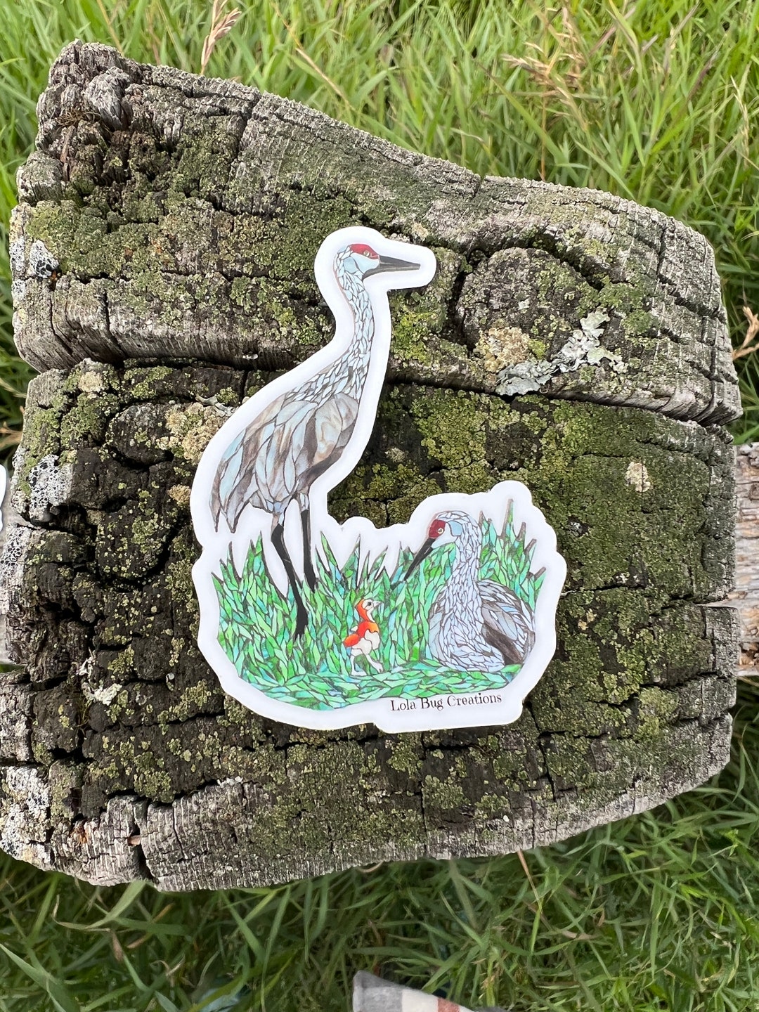 Sandhill Crane Family Vinyl Sticker - Etsy