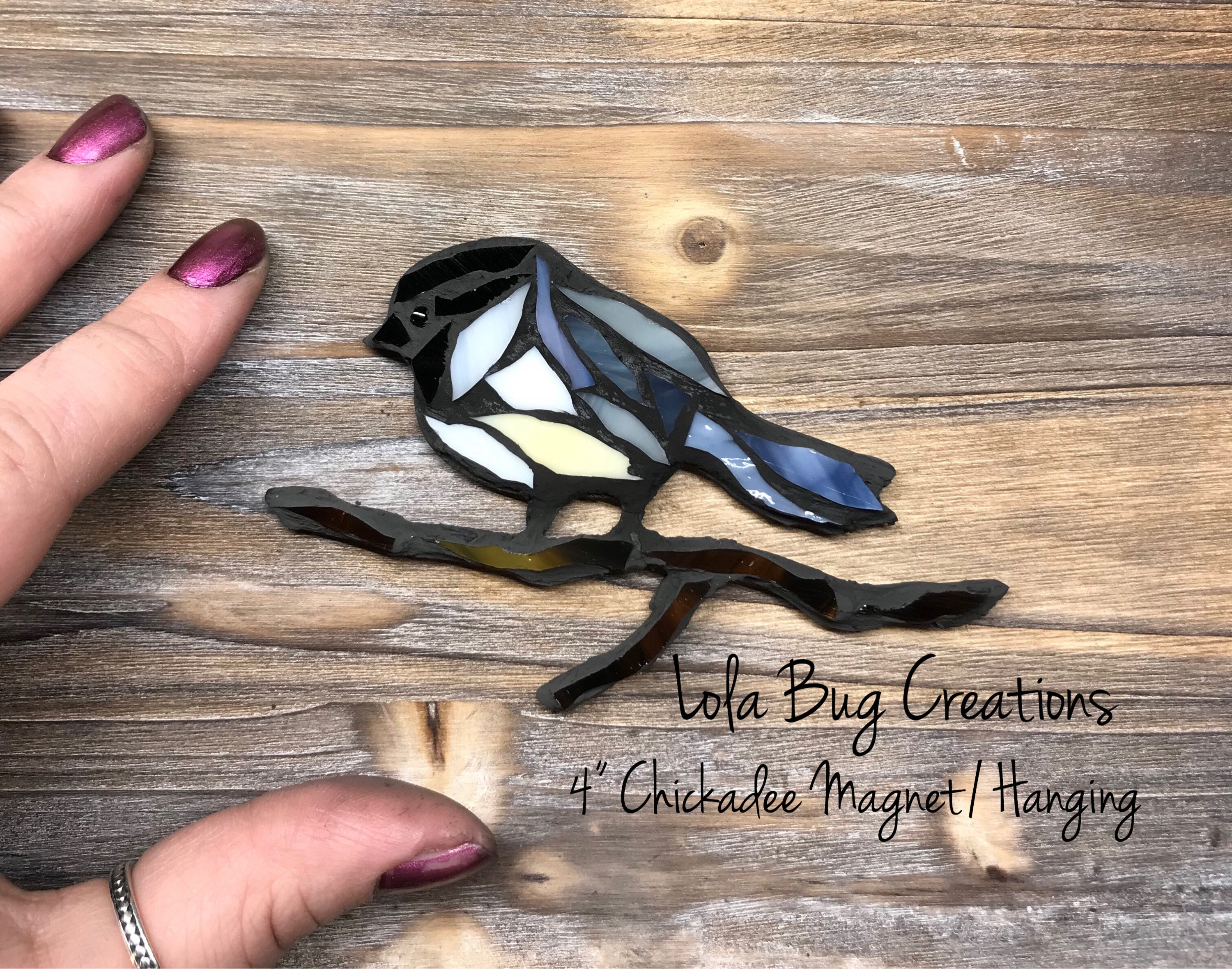 Chickadee Glass Mosaic - Etsy