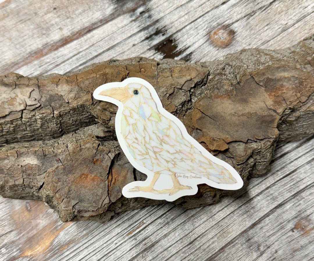 White Albino Raven Vinyl Sticker Clear - Etsy