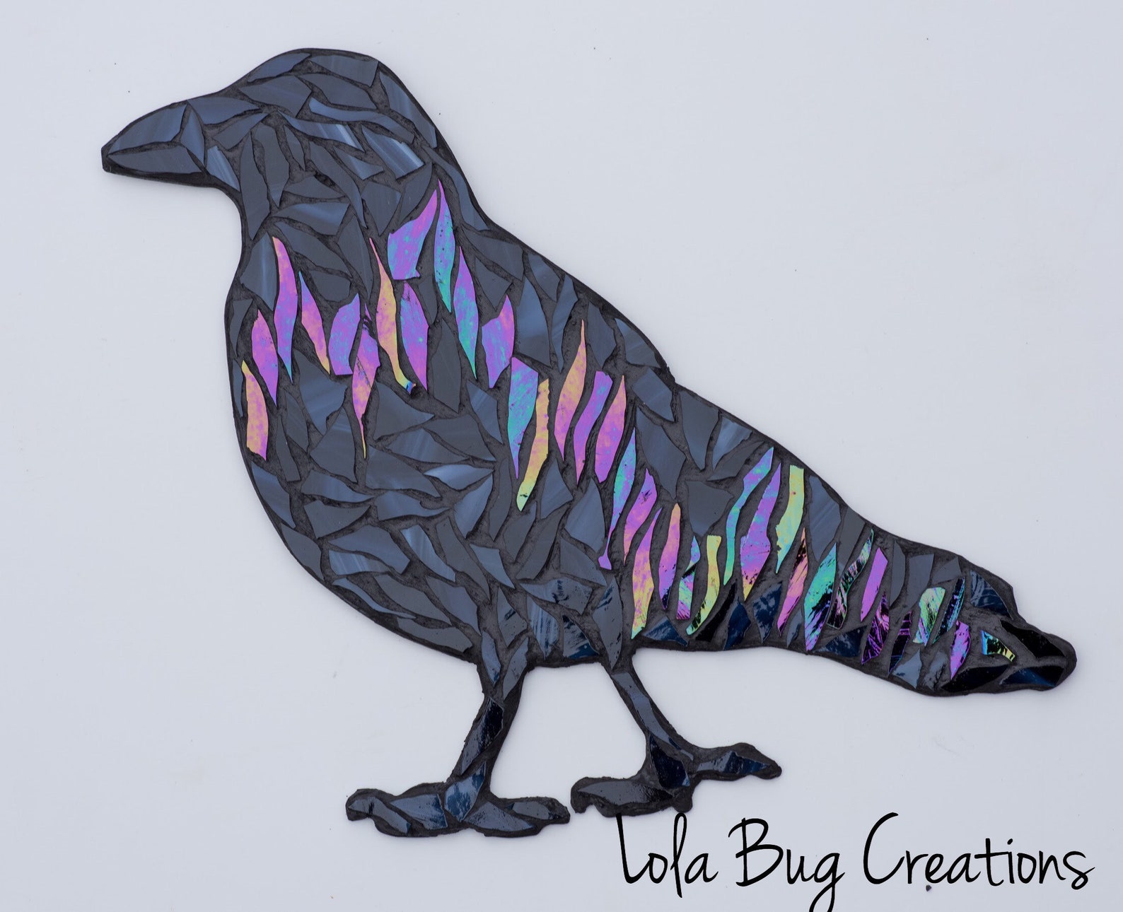 Northern Lights Raven Glass Mosaic - Etsy