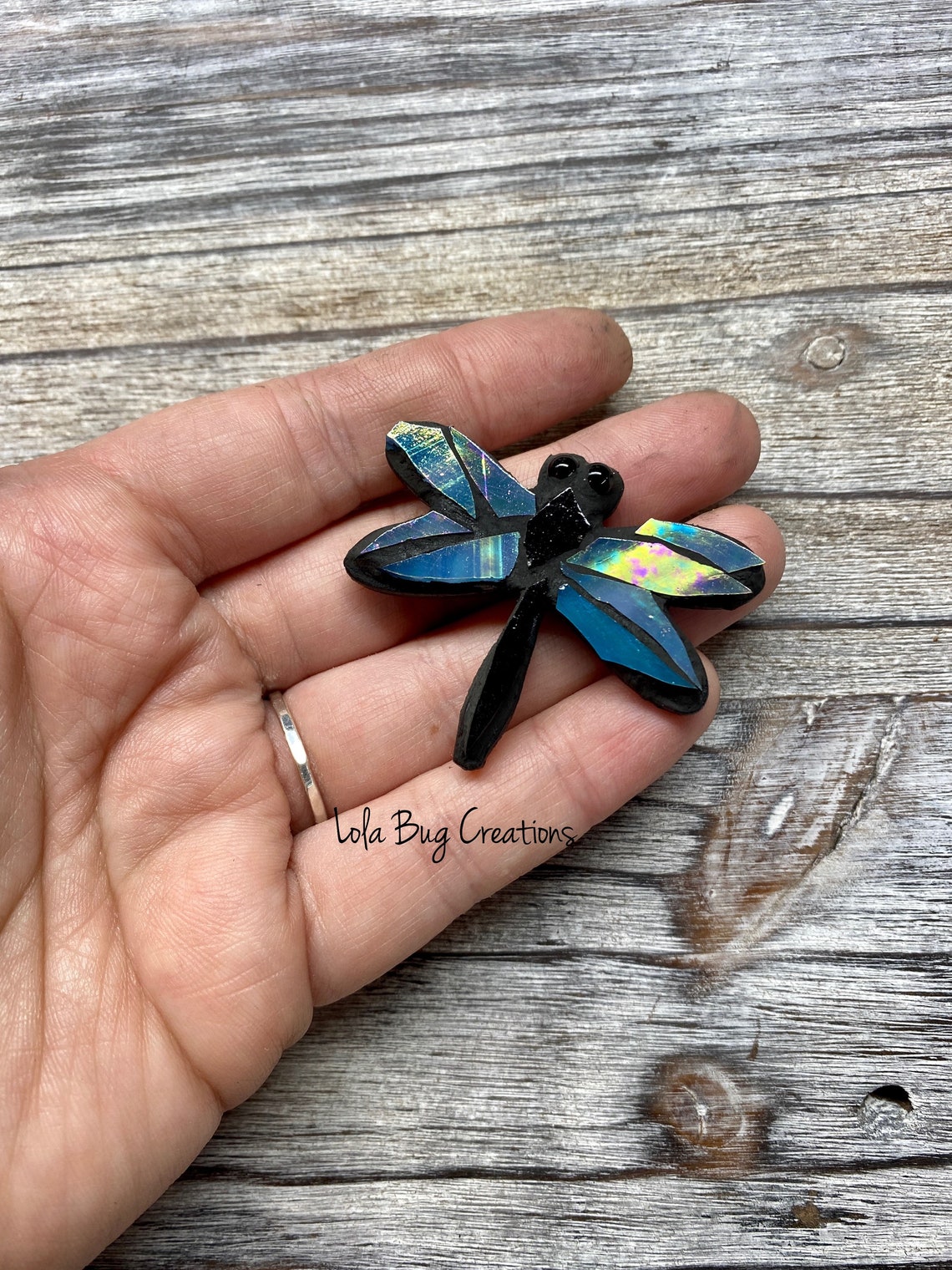 Mini Dragonfly glass Mosaic Magnet - Etsy