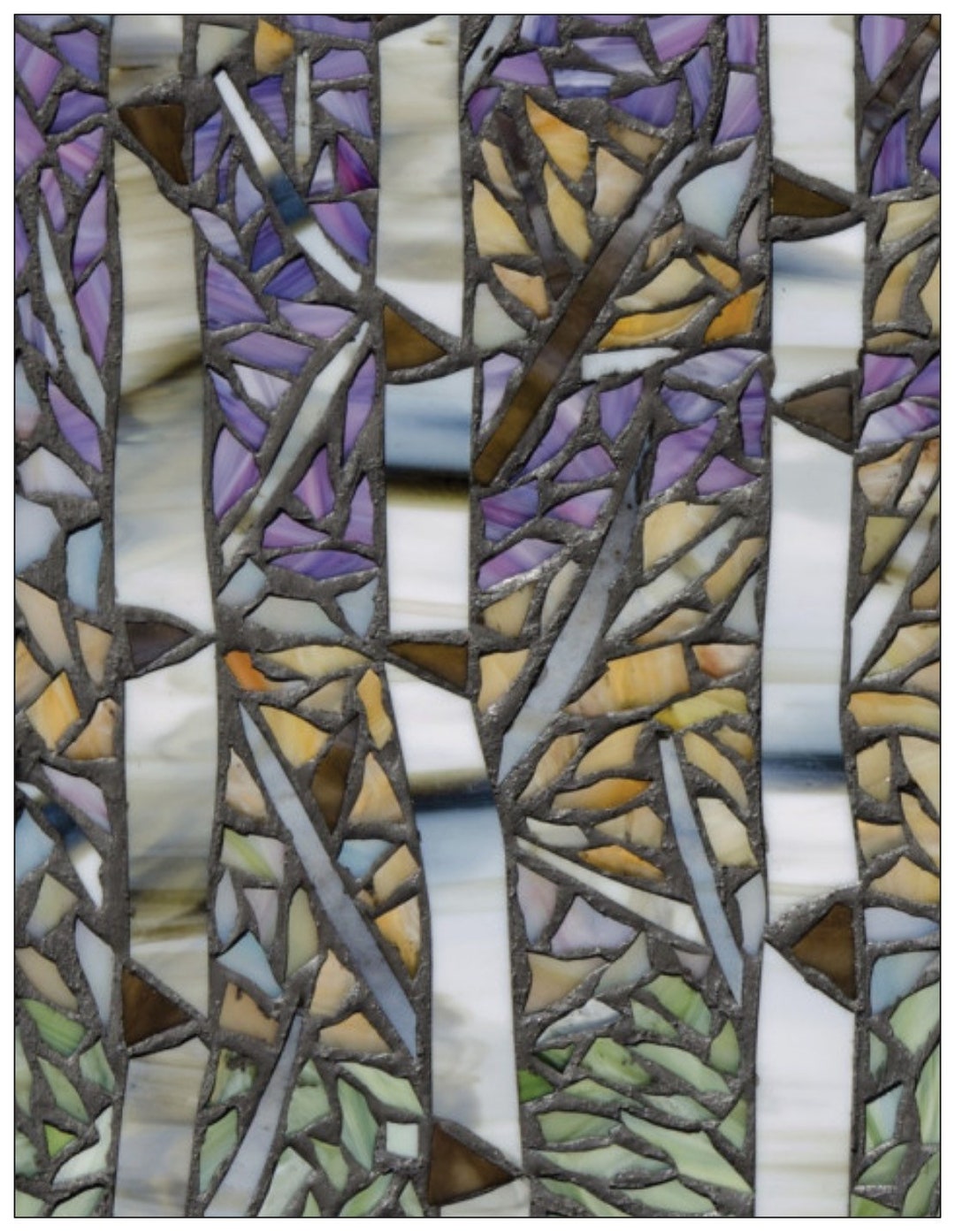 Birch Tree Mosaic Note Card - Etsy