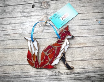 Mini Red Fox glass Mosaic Magnet | Etsy