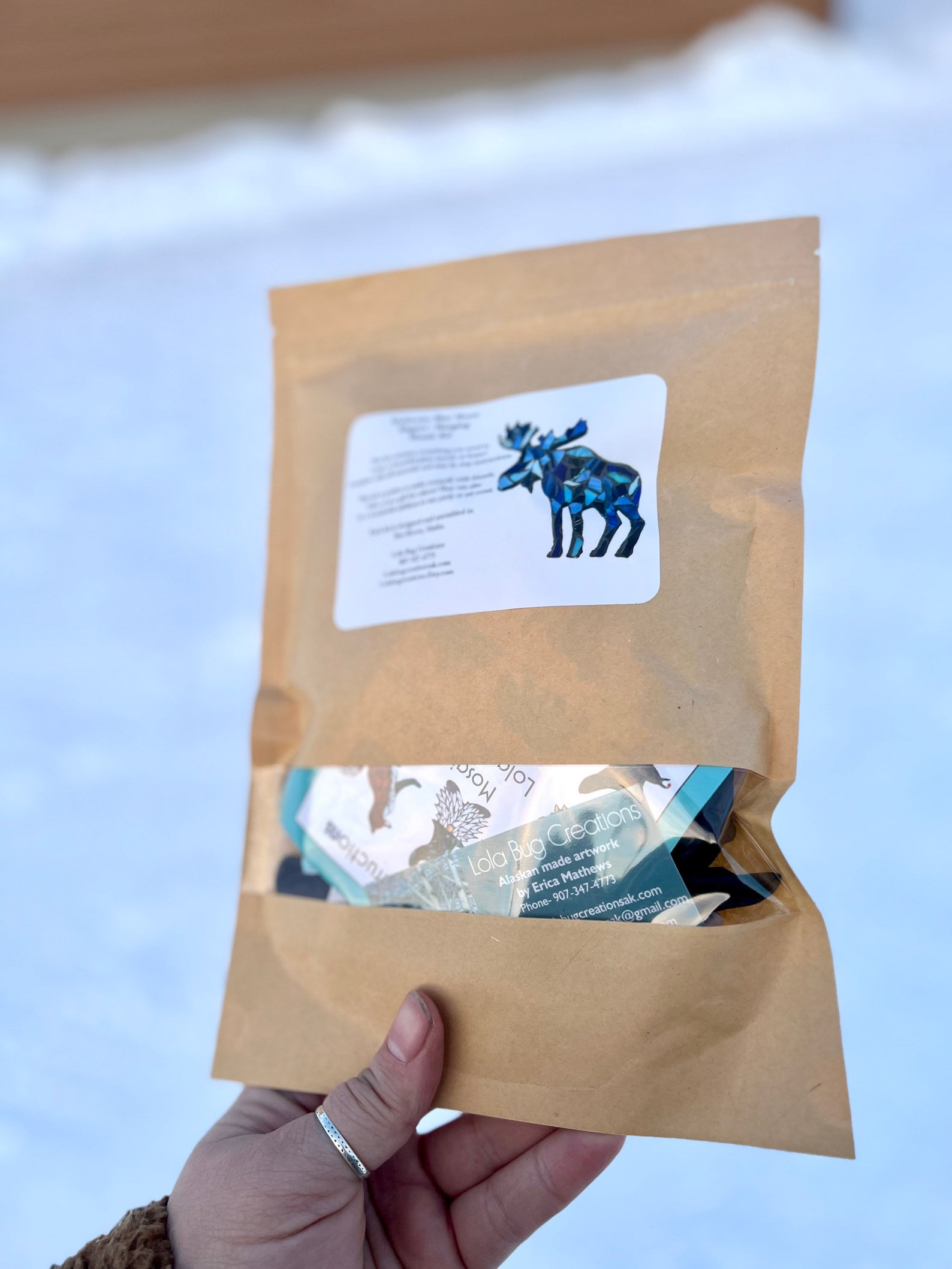 Blue Moose Magnet/ Hanging Glass Mosaic Kit DIY - Etsy