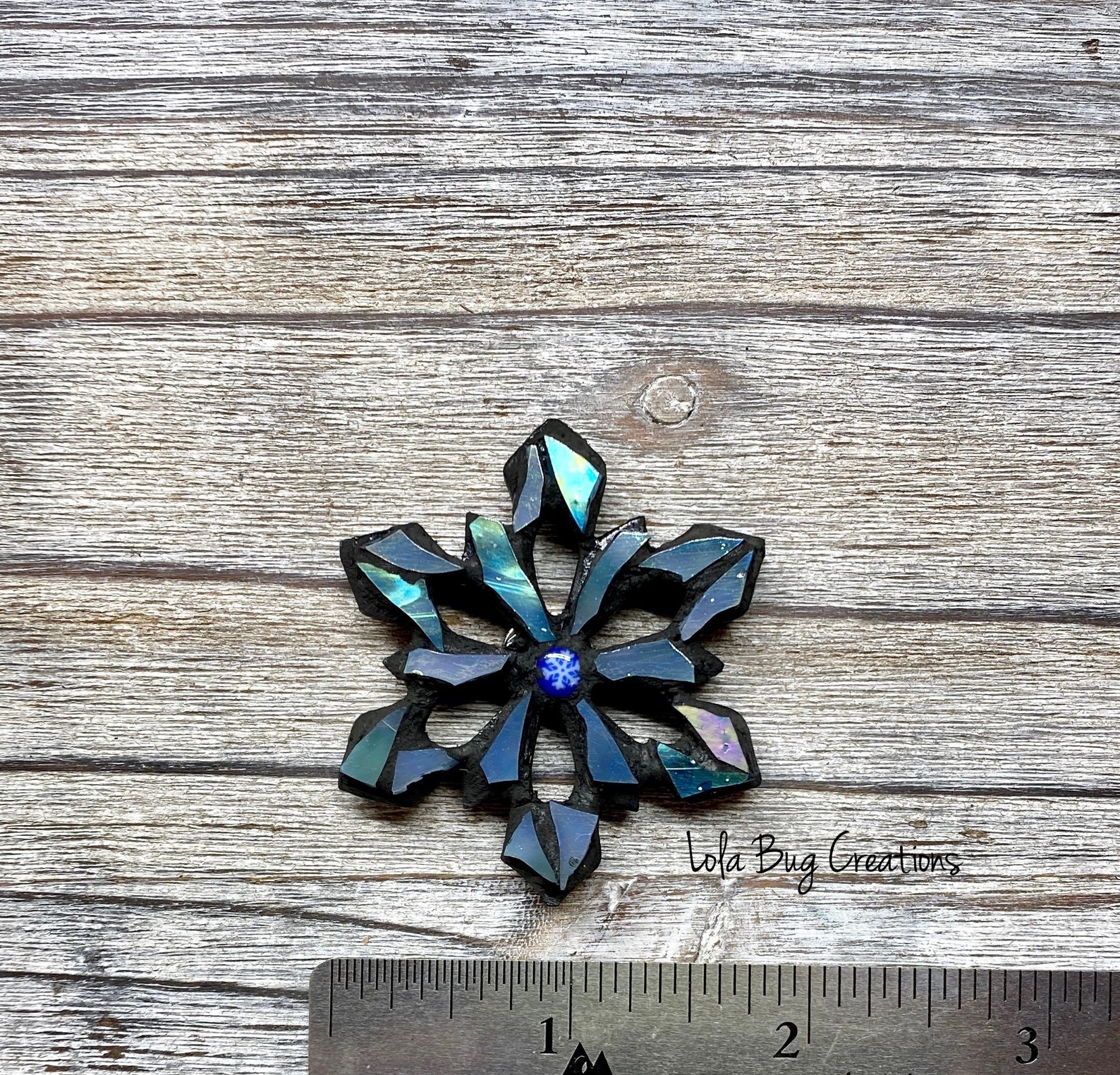 Mini Snowflake -glass Mosaic Magnet - Etsy