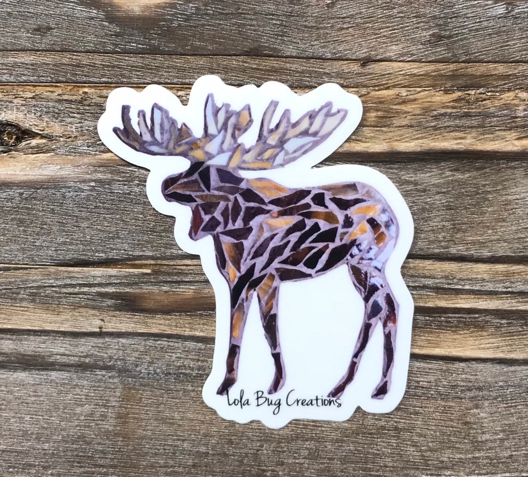 Moose Vinyl Sticker - Etsy