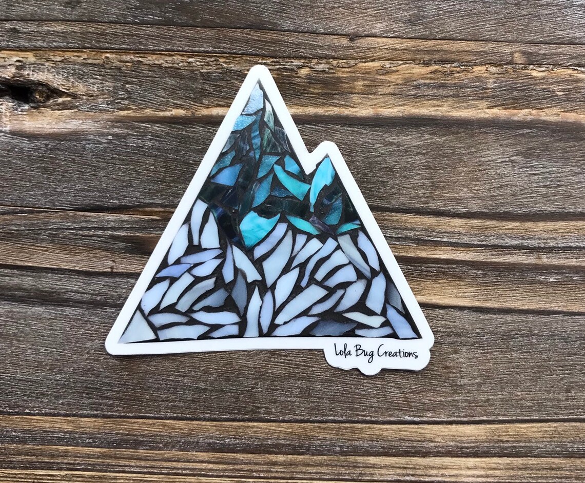 Mountain Vinyl Sticker - Etsy