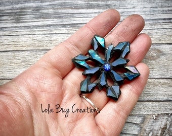 Snowflake Glass Mosaic | Etsy