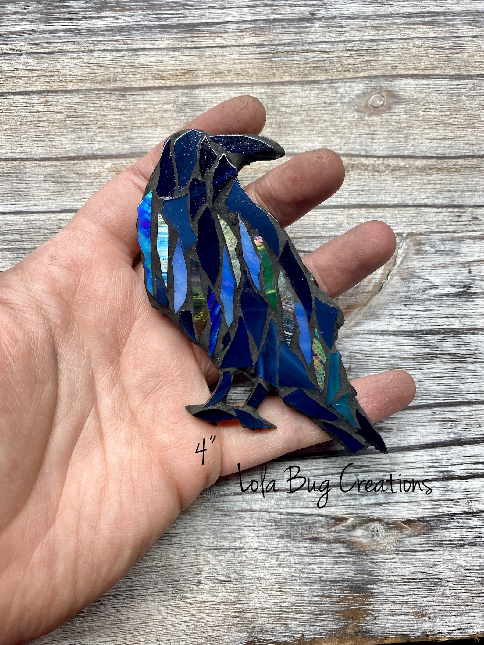 Northern Lights Raven Glass Mosaic - Etsy Canada